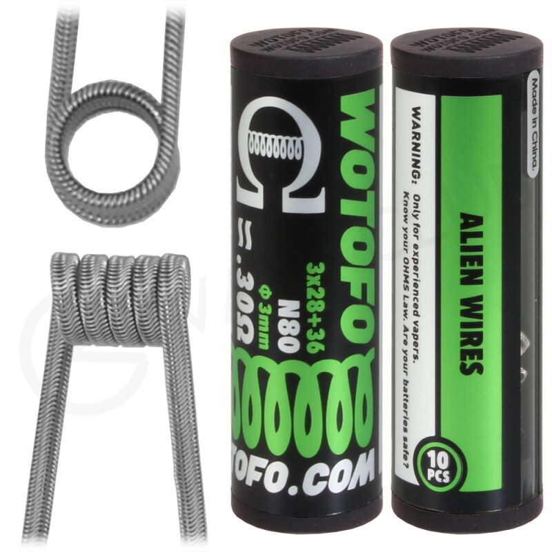 WOTOFO - 10er Prebuilt Ni80 Alien Coil 0,3 Ohm » jetzt bestellen!